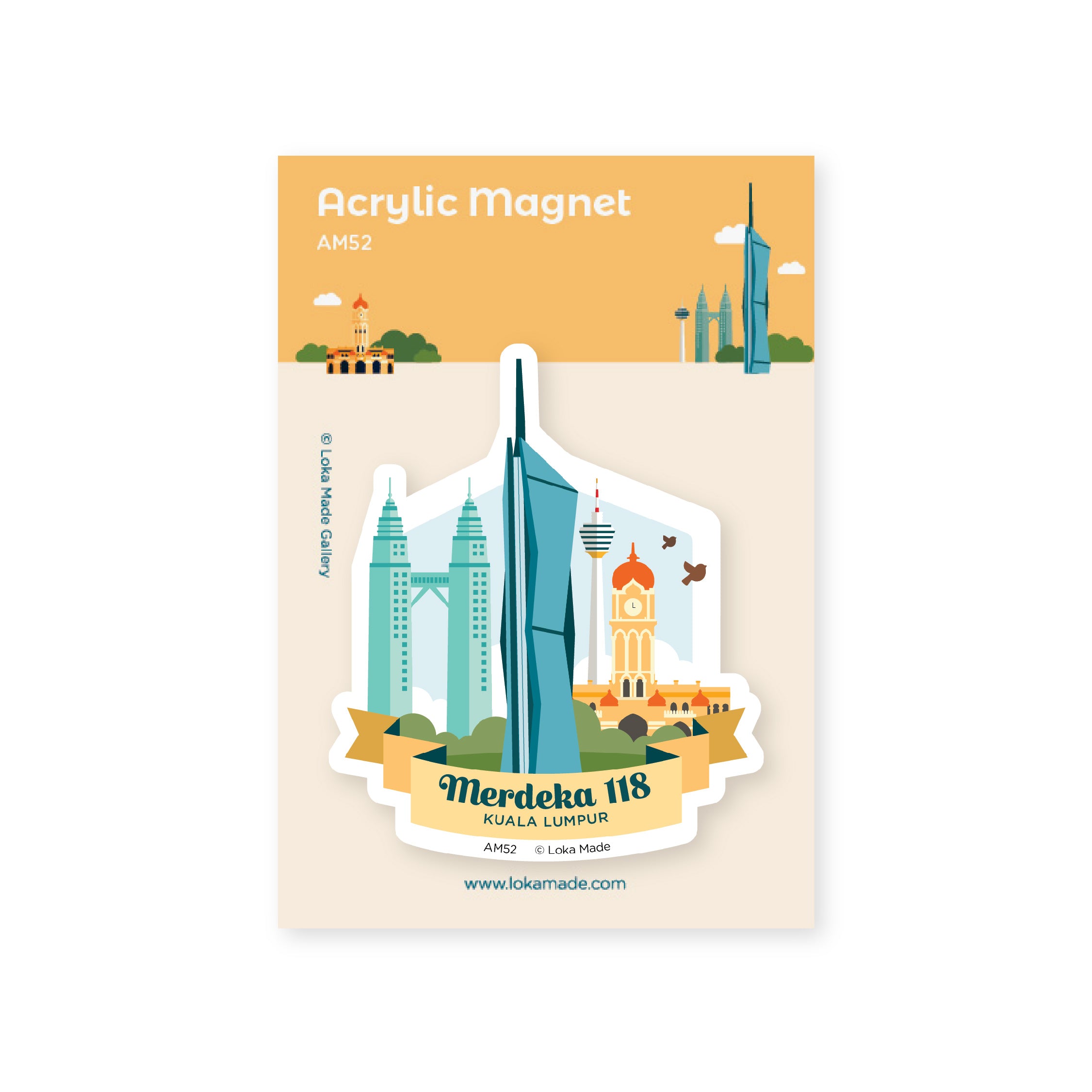 Acrylic Magnet: Merdeka 118 | Loka Made