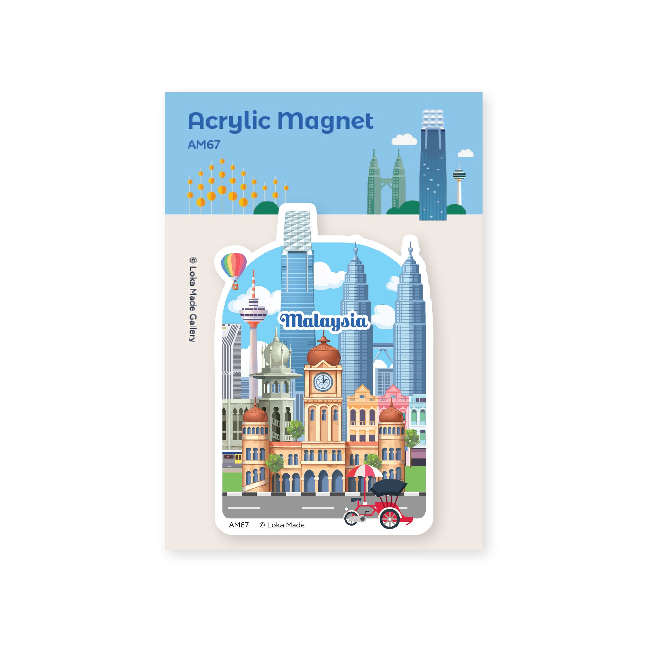 Acrylic Magnet: Cityscape Wonders | Loka Made