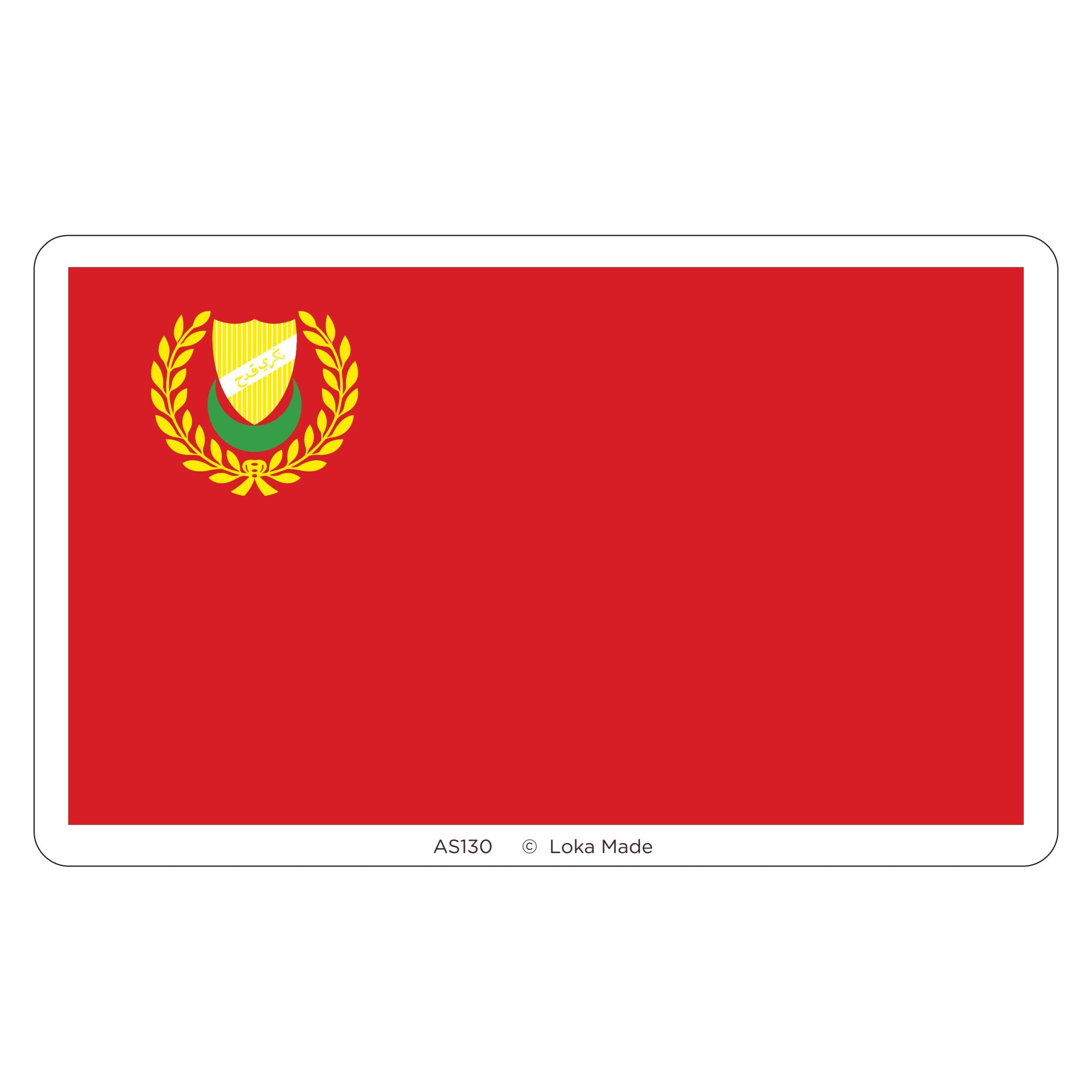 Luggage sticker: Kedah State Flag | Loka Made