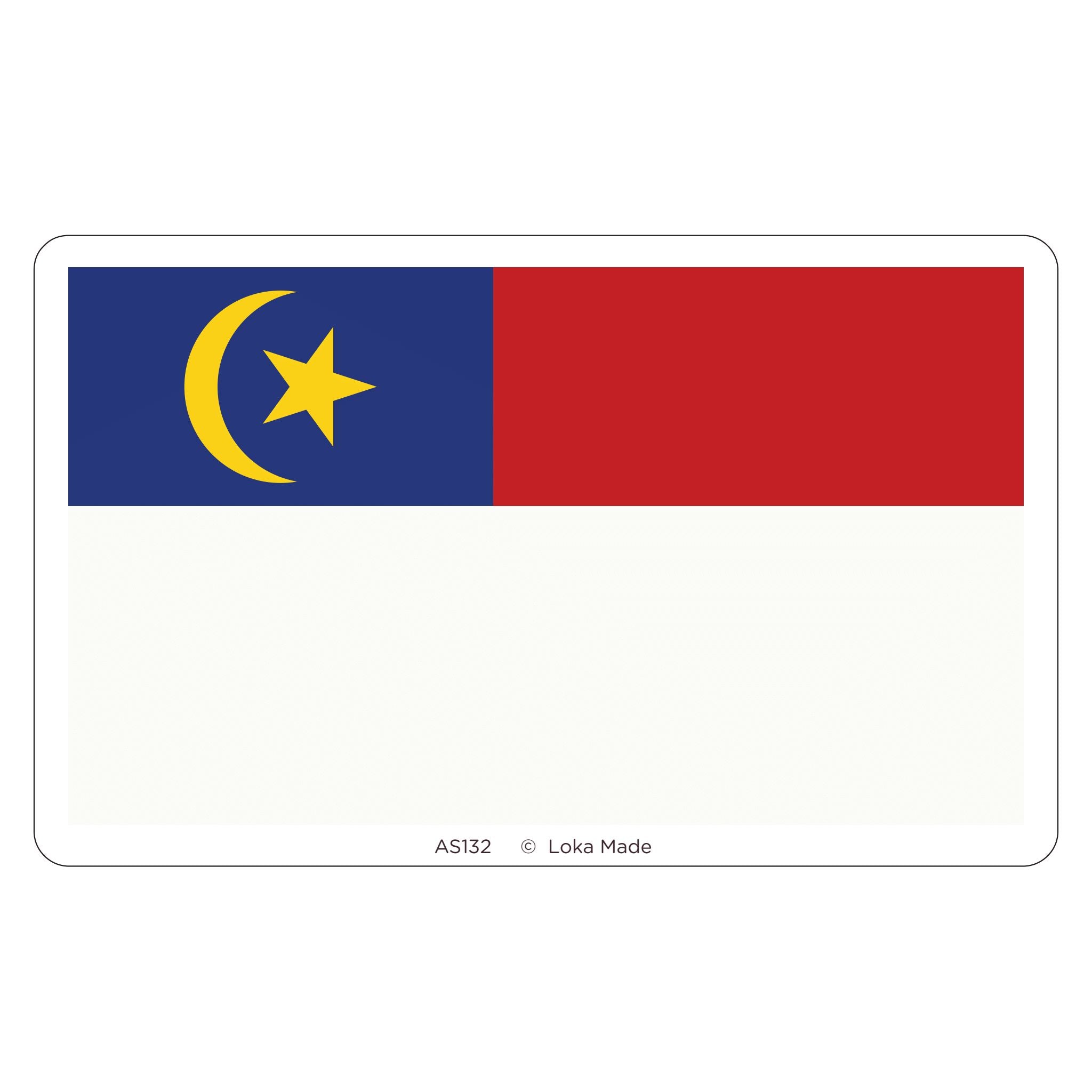 Luggage sticker: Melaka State Flag | Loka Made