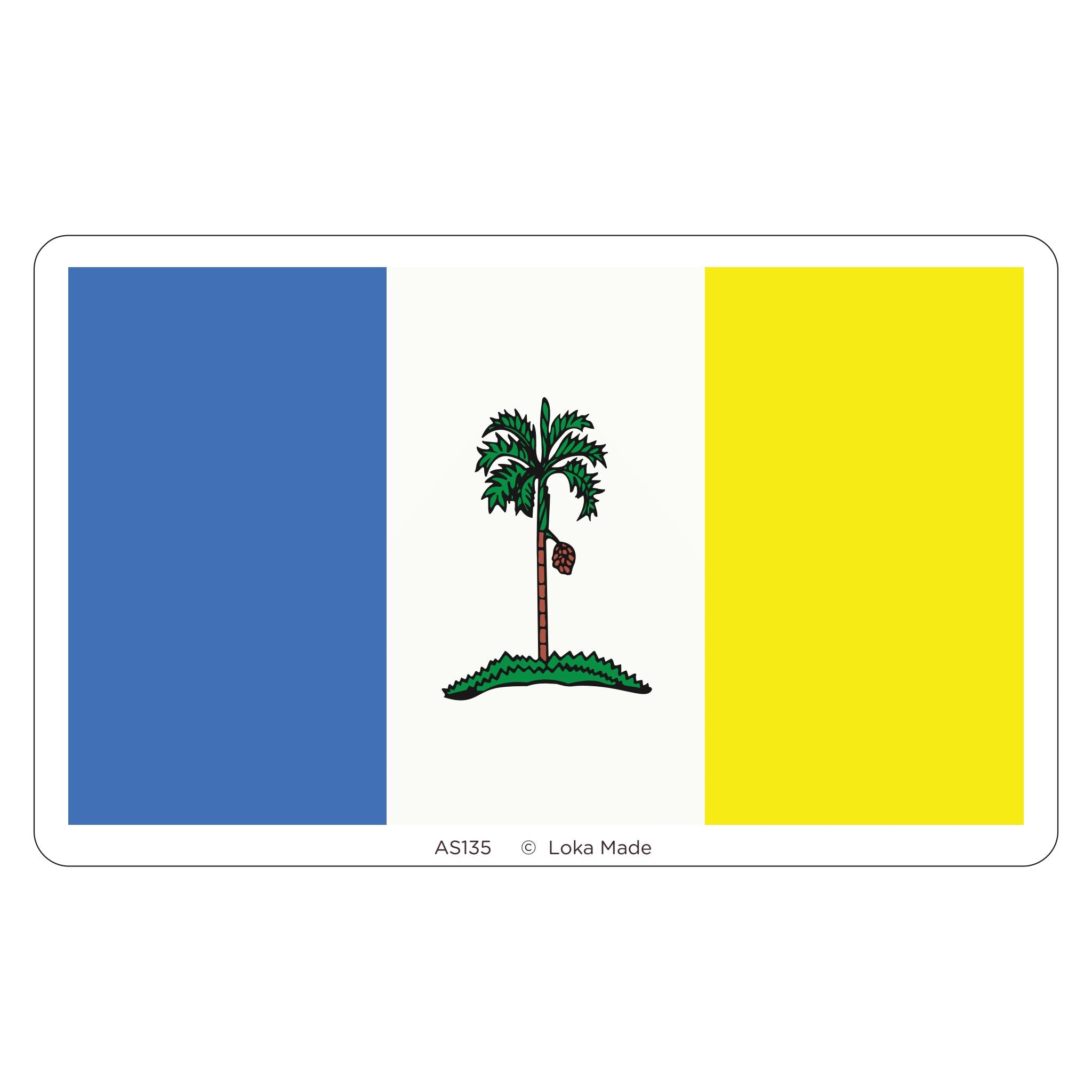 Luggage sticker: Penang State Flag | Loka Made