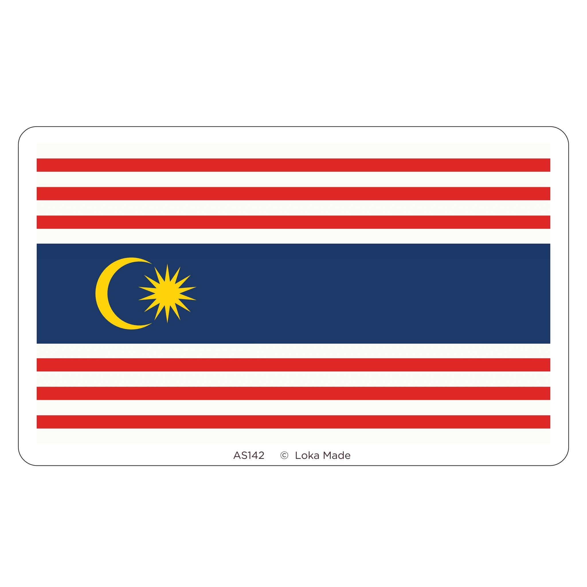 Luggage sticker: Kuala Lumpur State Flag | Loka Made