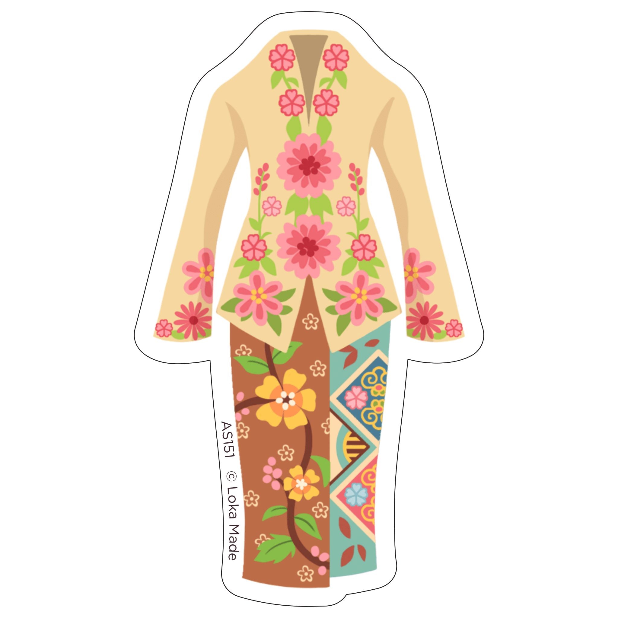 Luggage sticker: Sinar Kebaya | Loka Made