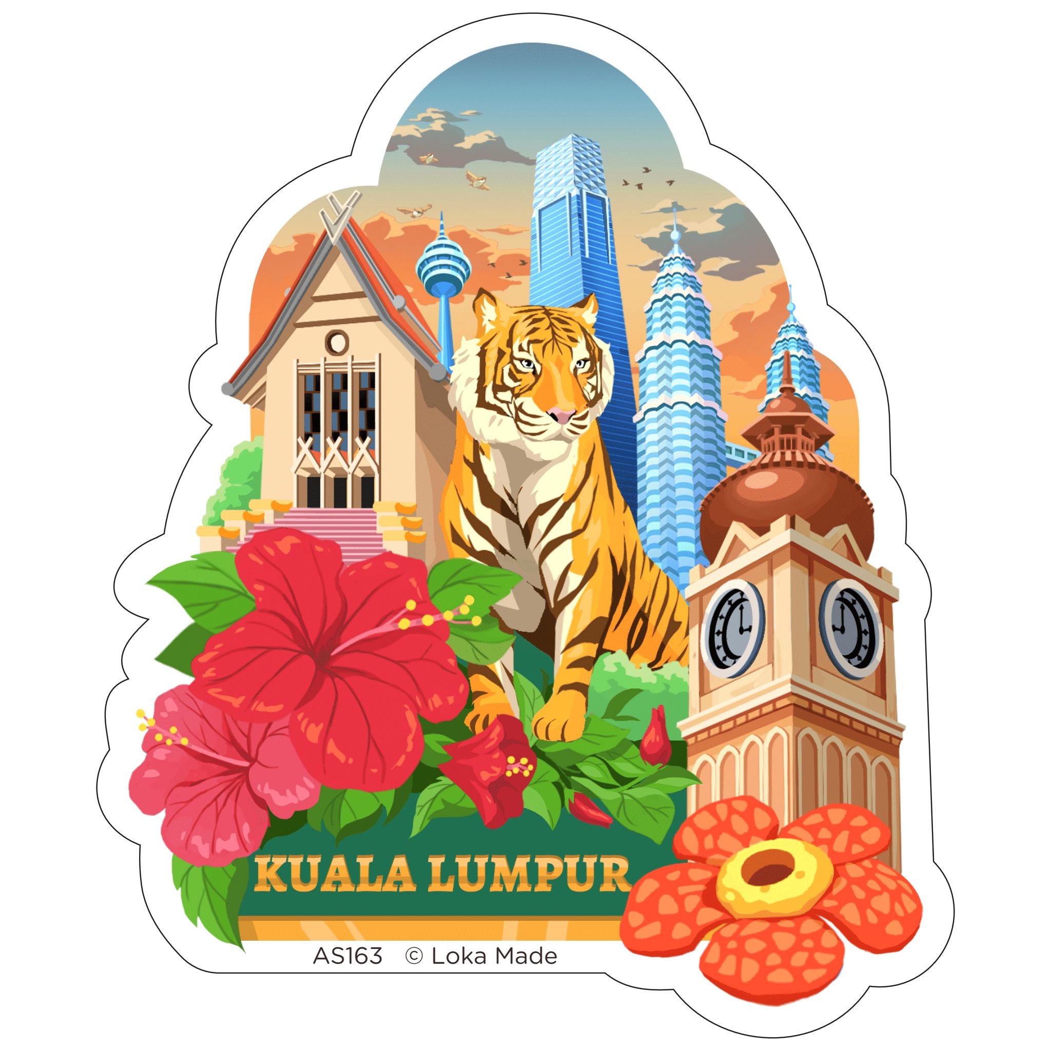 Luggage sticker: Malaysia Stripes | Loka Made