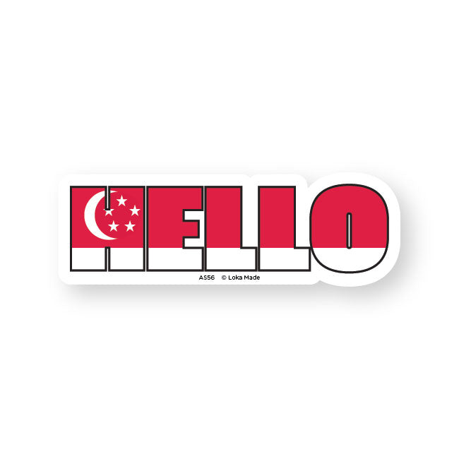 Luggage sticker: Hello | Loka Made