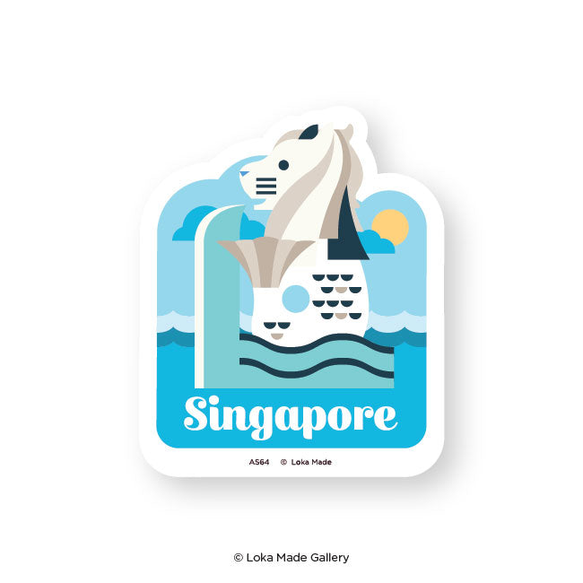 Luggage Sticker: The Majestic Merlion | Loka Made