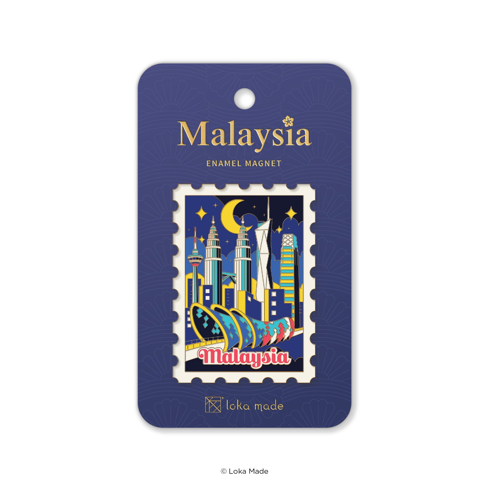 Loka Made Enamel Magnet - Mesmerizing Nights in Malaysia