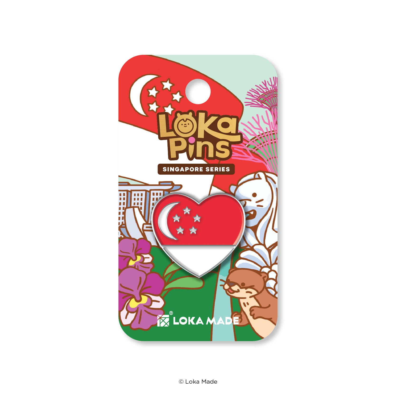 Loka Pin 'Singapore Fla' - Enamel Pin | Loka Made
