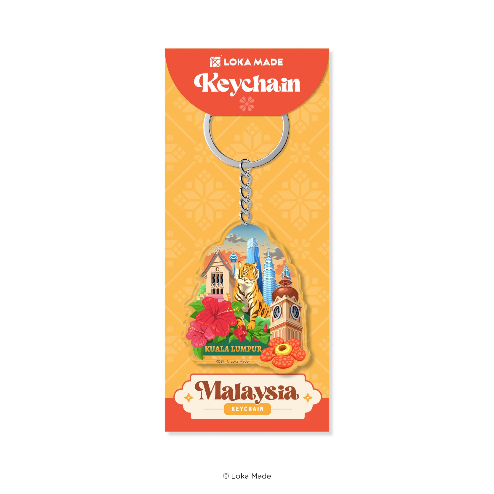 Loka Made Keychain - Malaysia Stripes