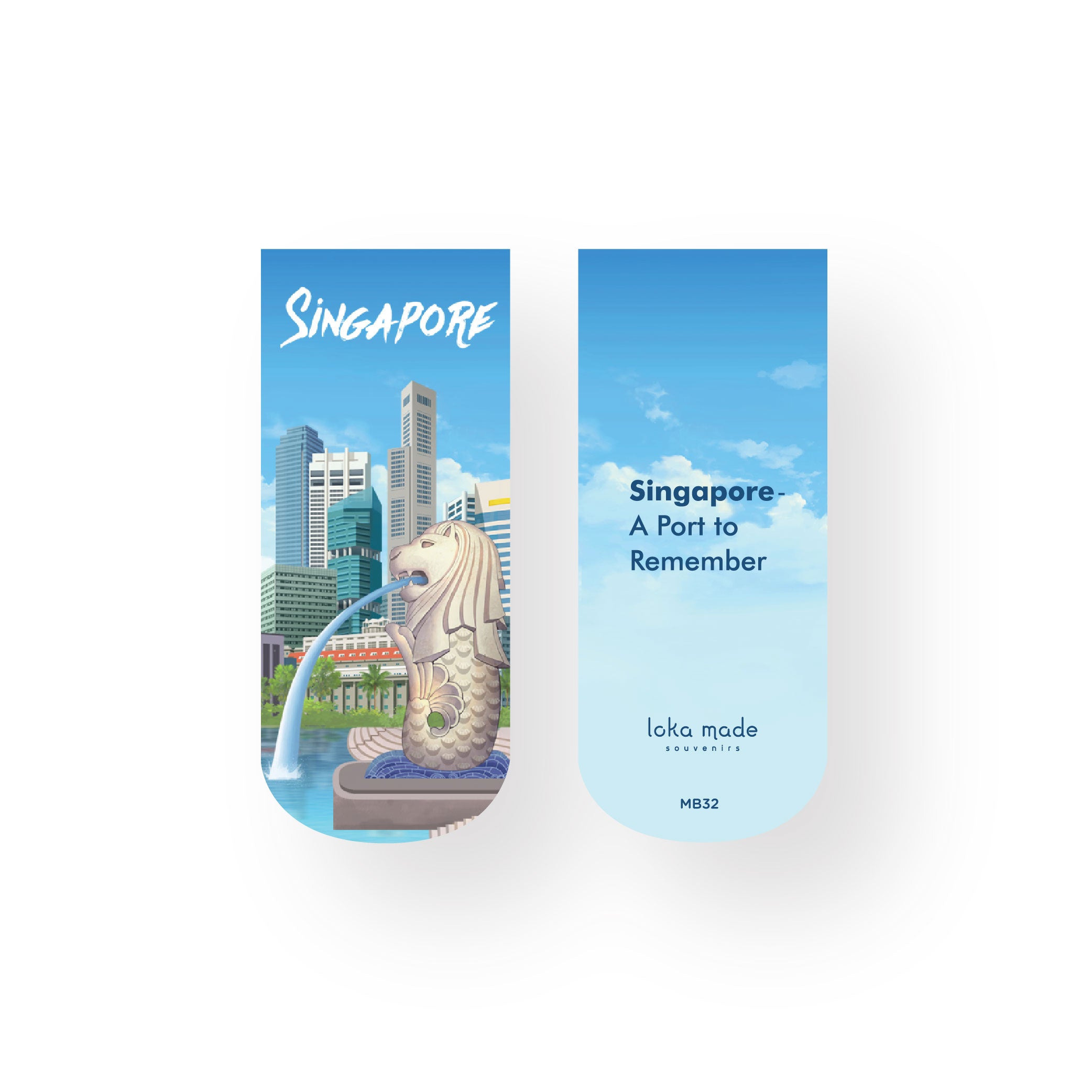 Loka Made Magnetic Bookmark: Merlion From Singapore