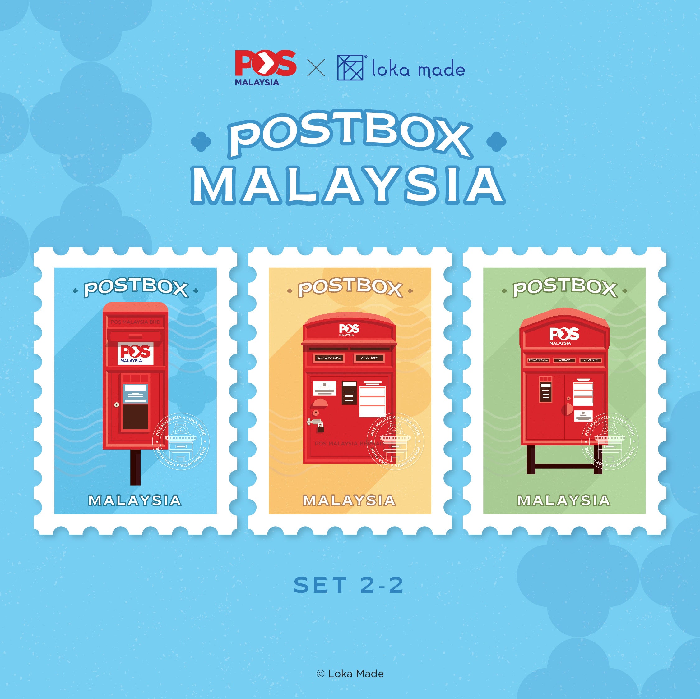 POS Malaysia x Loka Made: Postbox Malaysia Postcard Set 2-2