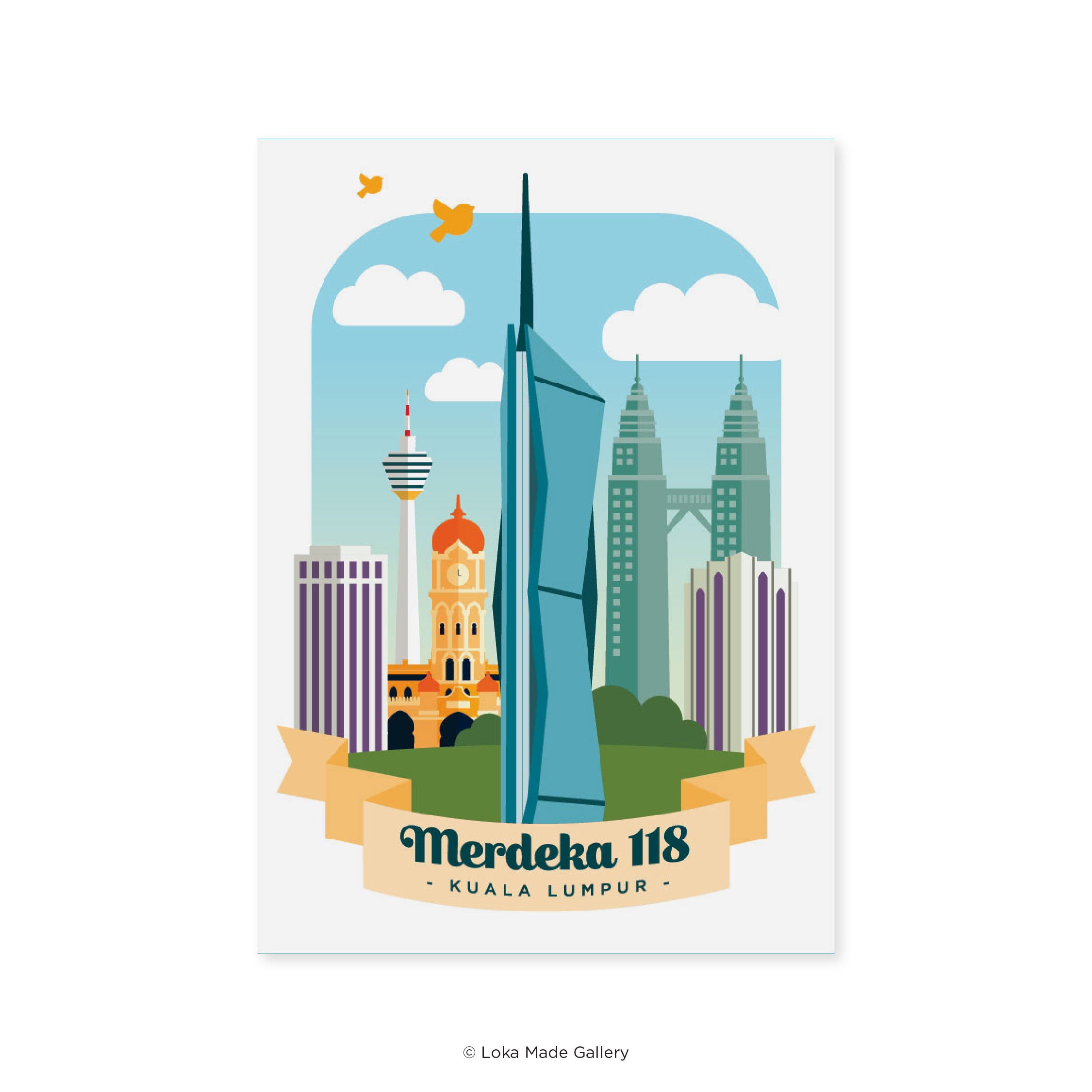 Loka Made Malaysia Postcard: Merdeka 118