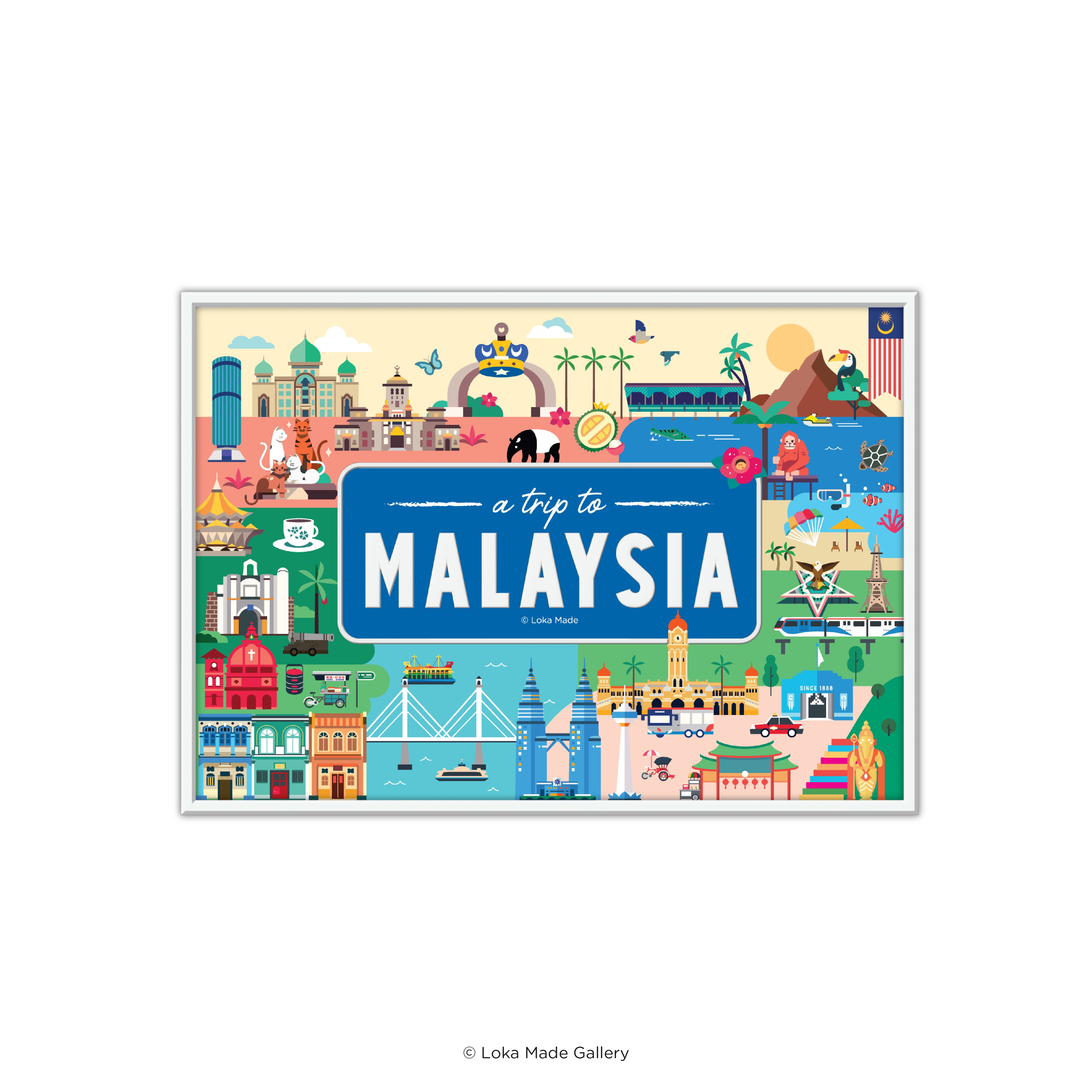 Loka Made Metal Postcard ‘A Trip To Malaysia’