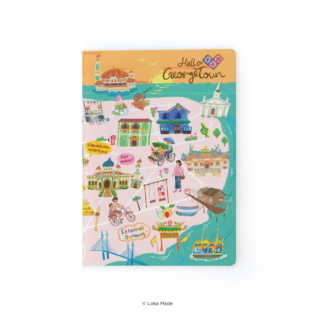Loka Made Notebook - Doodle Land: I Love George Town
