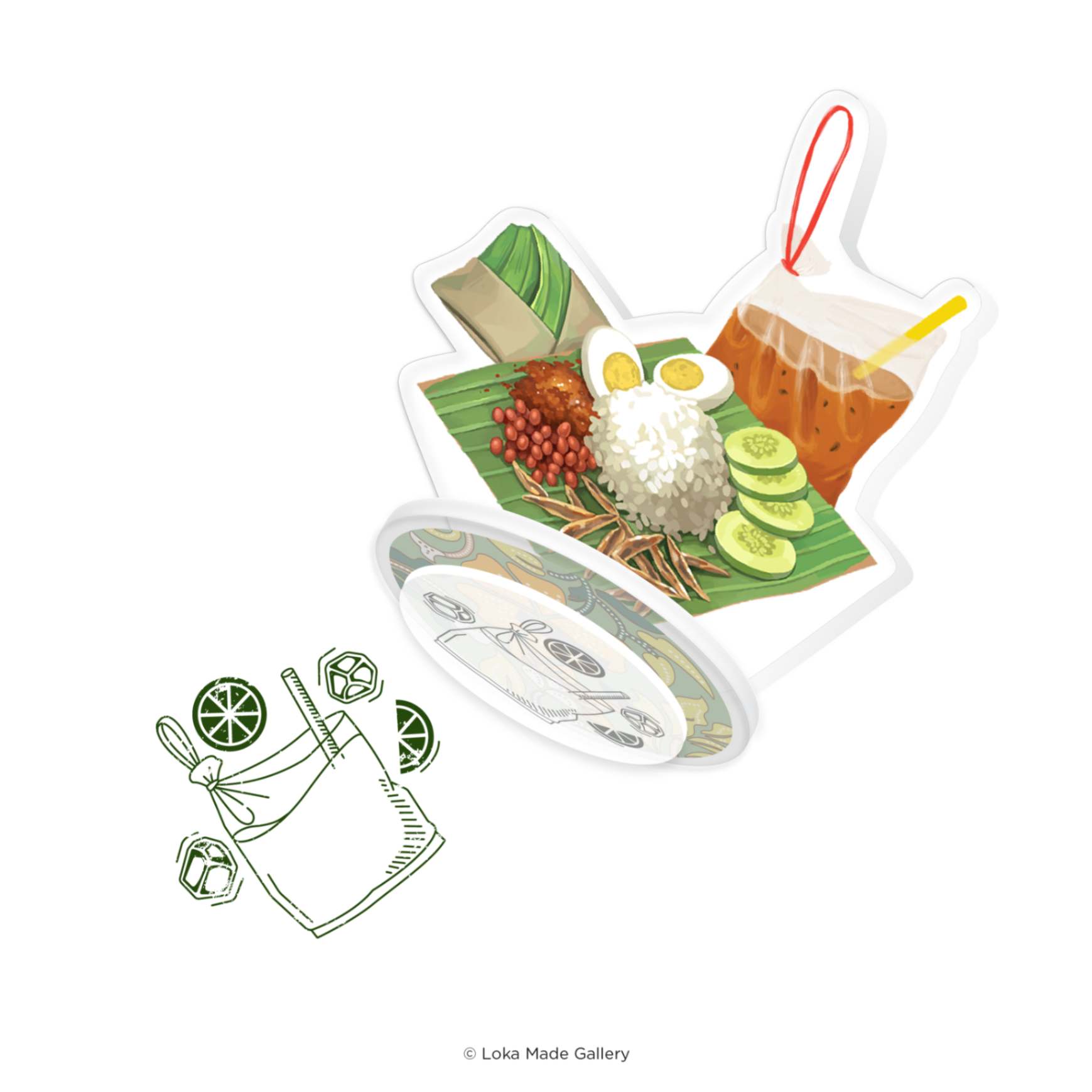 Loka Made Standee Clip Stamp - Local Delights 'Flavourful Warung'