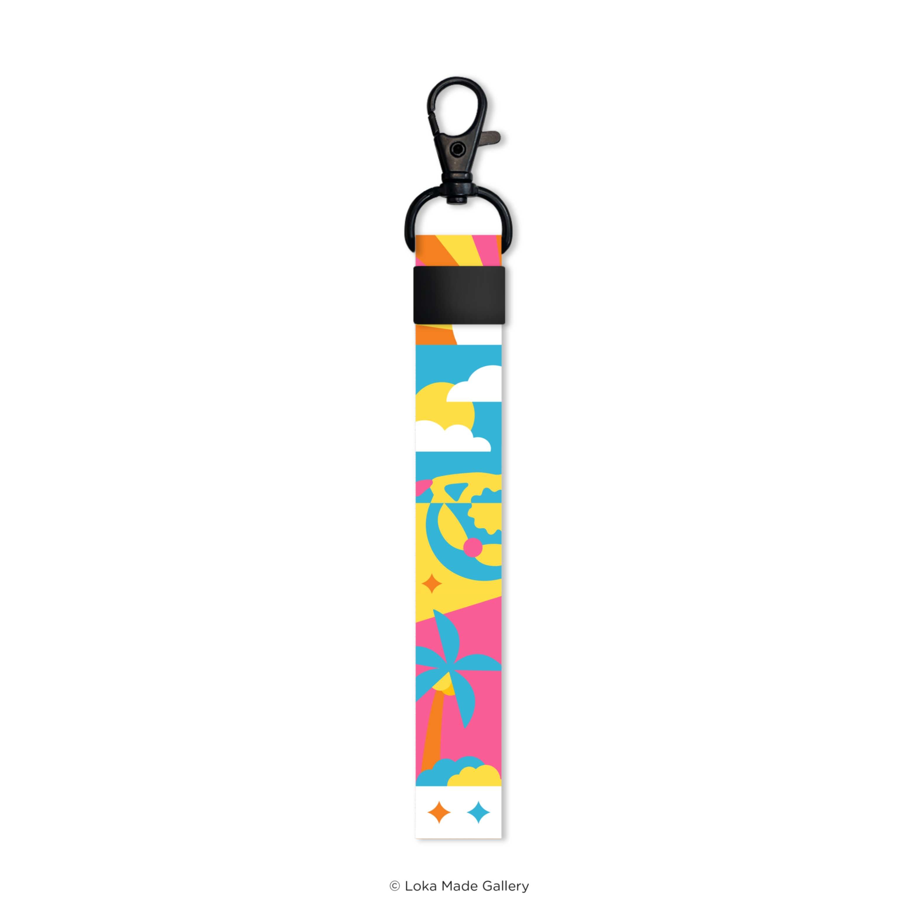 Loka Made Short Lanyard: Tropical Sun Wave