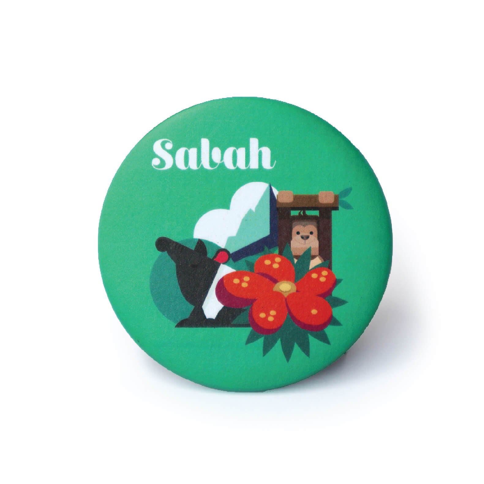 Magnet Badge: Sabah – Loka Made
