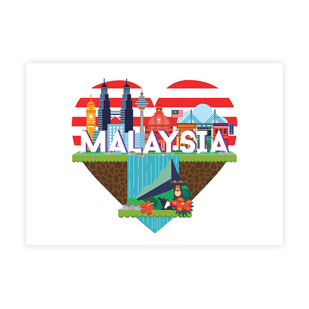 Loka Made Malaysia Series Postcard: I love Malaysia