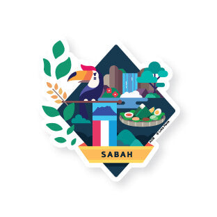 Luggage Sticker: From Sabah, With Love | Loka Made