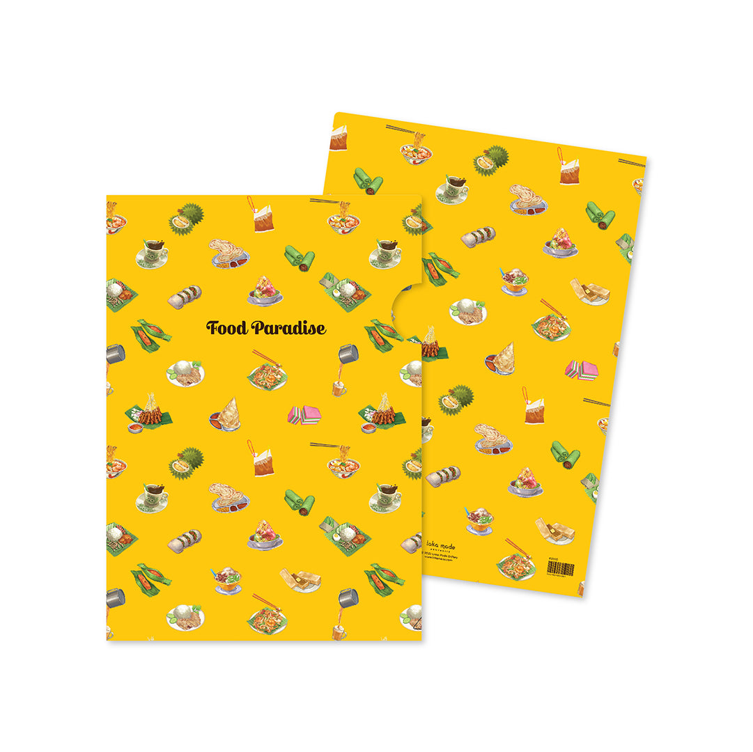 Loka Made A4 L-shape Folder - Food Paradise Makanan