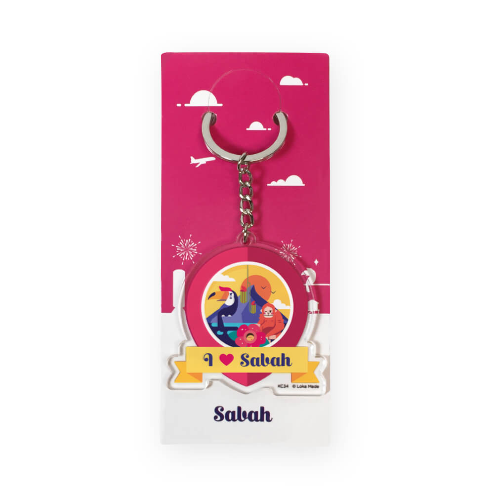 I Love Sabah - Keychain – Loka Made