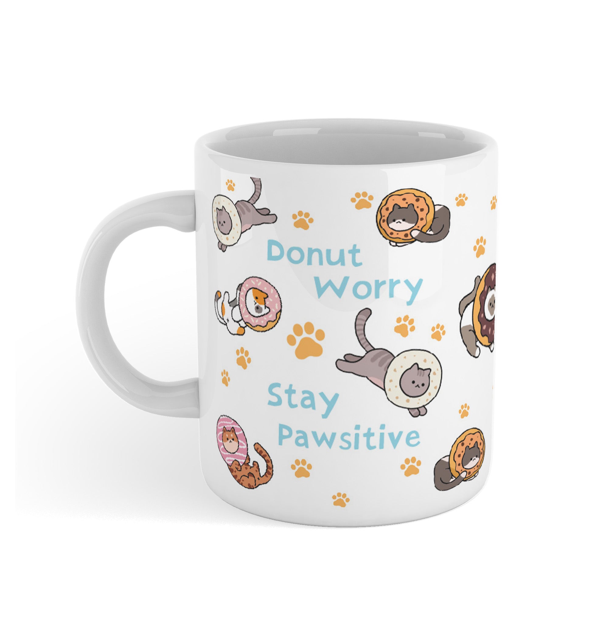 Loka Made Donut Worry Stay Pawsitive - Mug