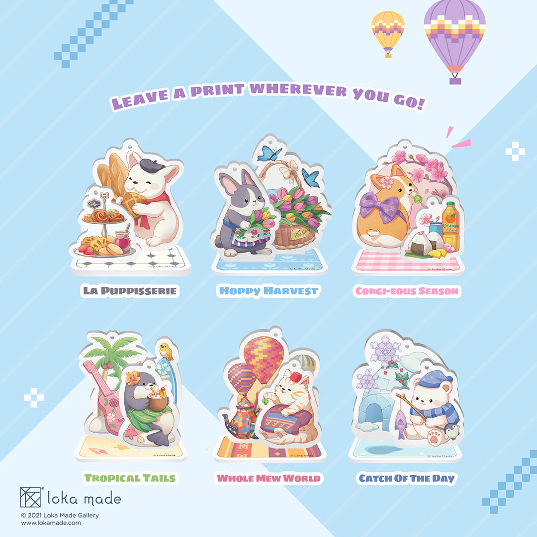 Loka Made Purrfect Stamp Block Series 2 Set (6pcs) and ink pad