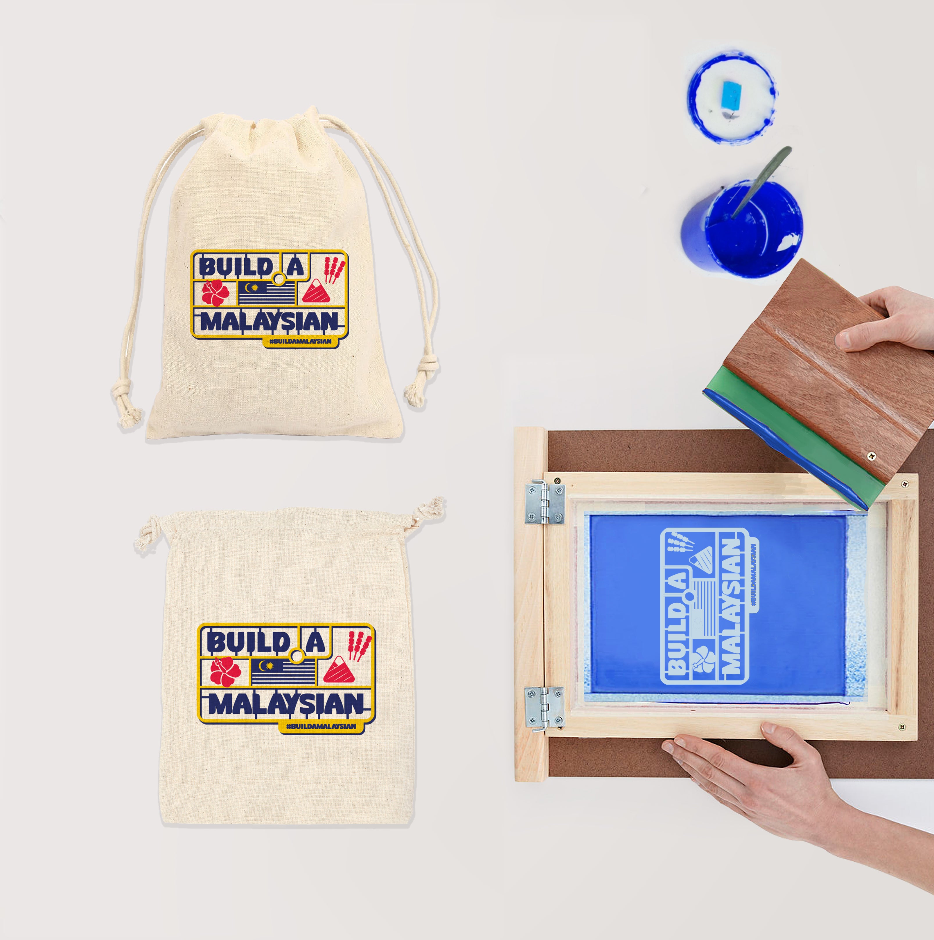 3 Colors Silkscreen Pouch Workshop – Loka Made